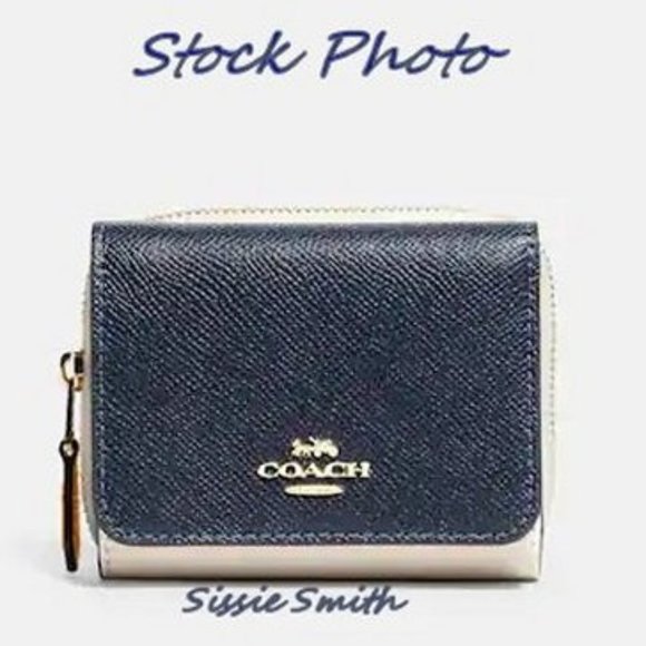 Coach | Bags | Nwt Coach Small Tri Fold Wallet In Colorblock | Poshmark